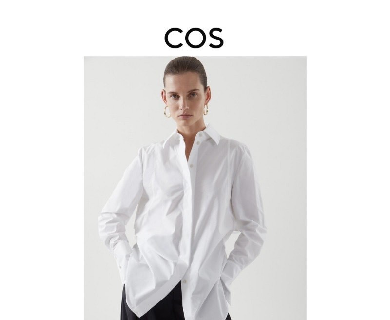 COS White Shirt, Women's Fashion, Tops, Shirts on Carousell