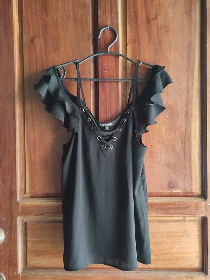 cross front top, Women's Fashion, Tops, Blouses on Carousell