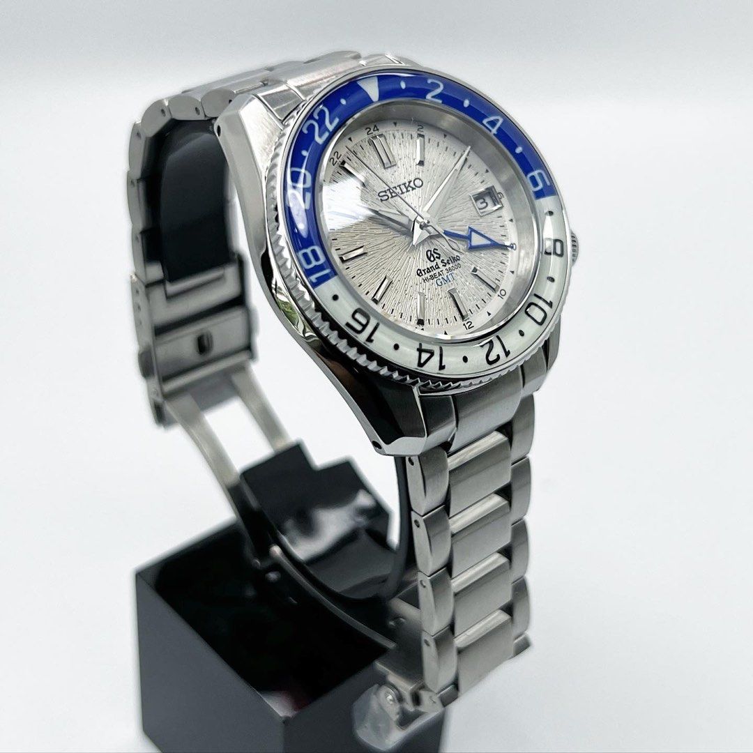 Custom Grand Seiko Mod GS GMT White Birch MM200 Lumed Bezel, Men's ...
