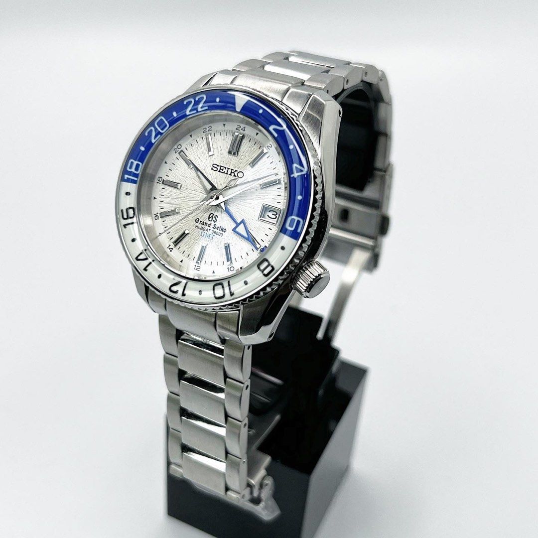 Custom Grand Seiko Mod GS GMT White Birch MM200 Lumed Bezel, Men's ...