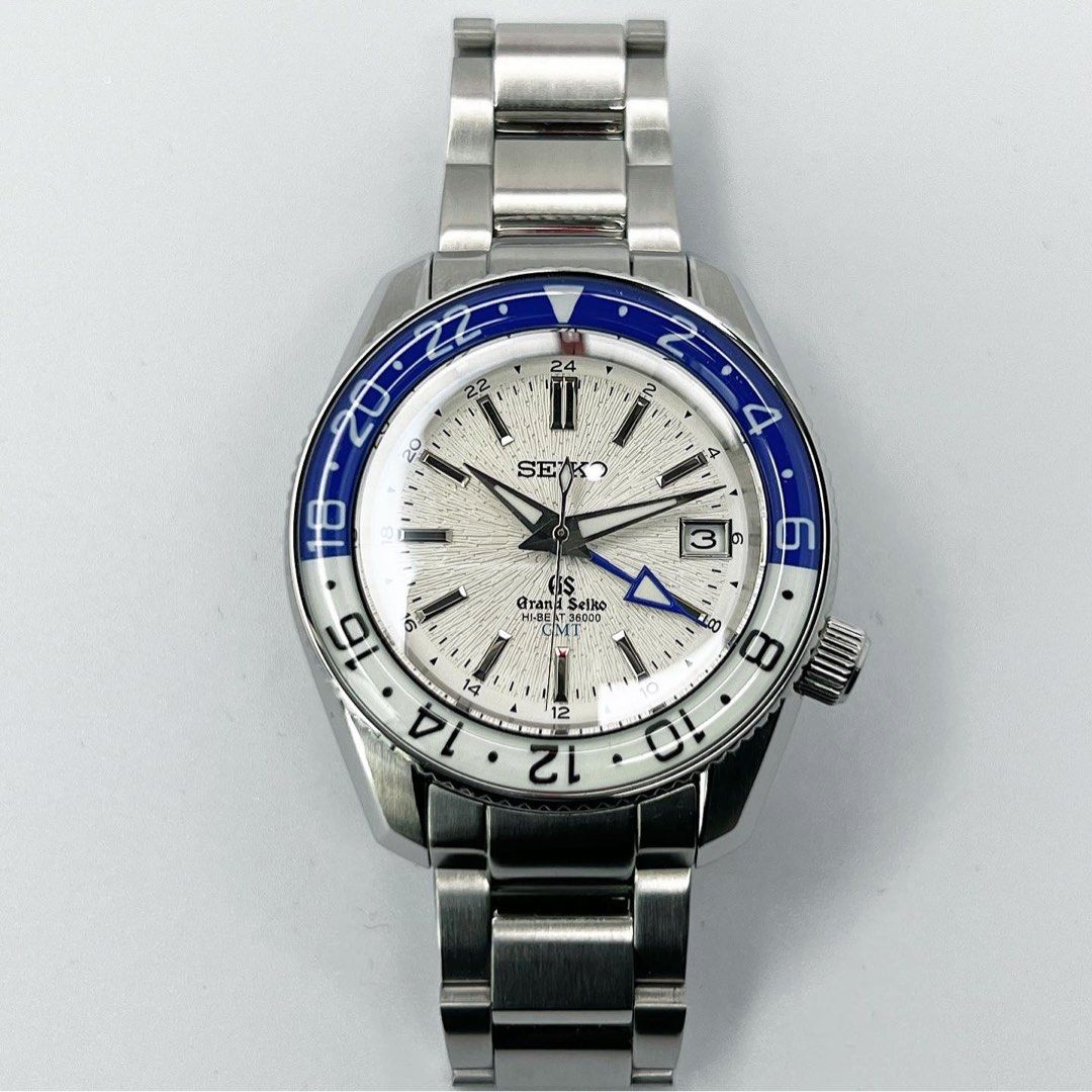 Custom Grand Seiko Mod GS GMT White Birch MM200 Lumed Bezel, Men's ...