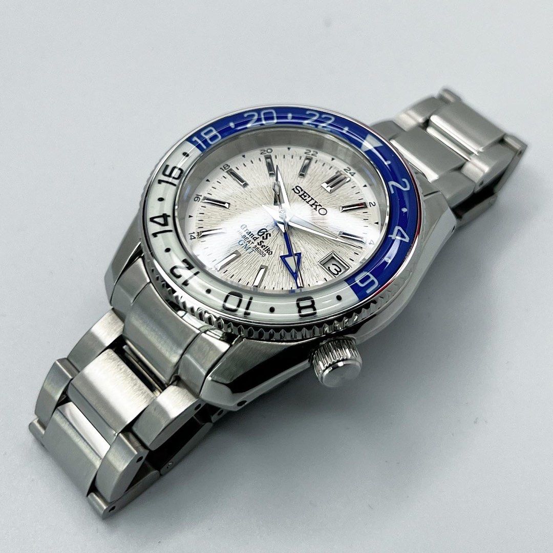Custom Grand Seiko Mod GS GMT White Birch MM200 Lumed Bezel, Men's ...