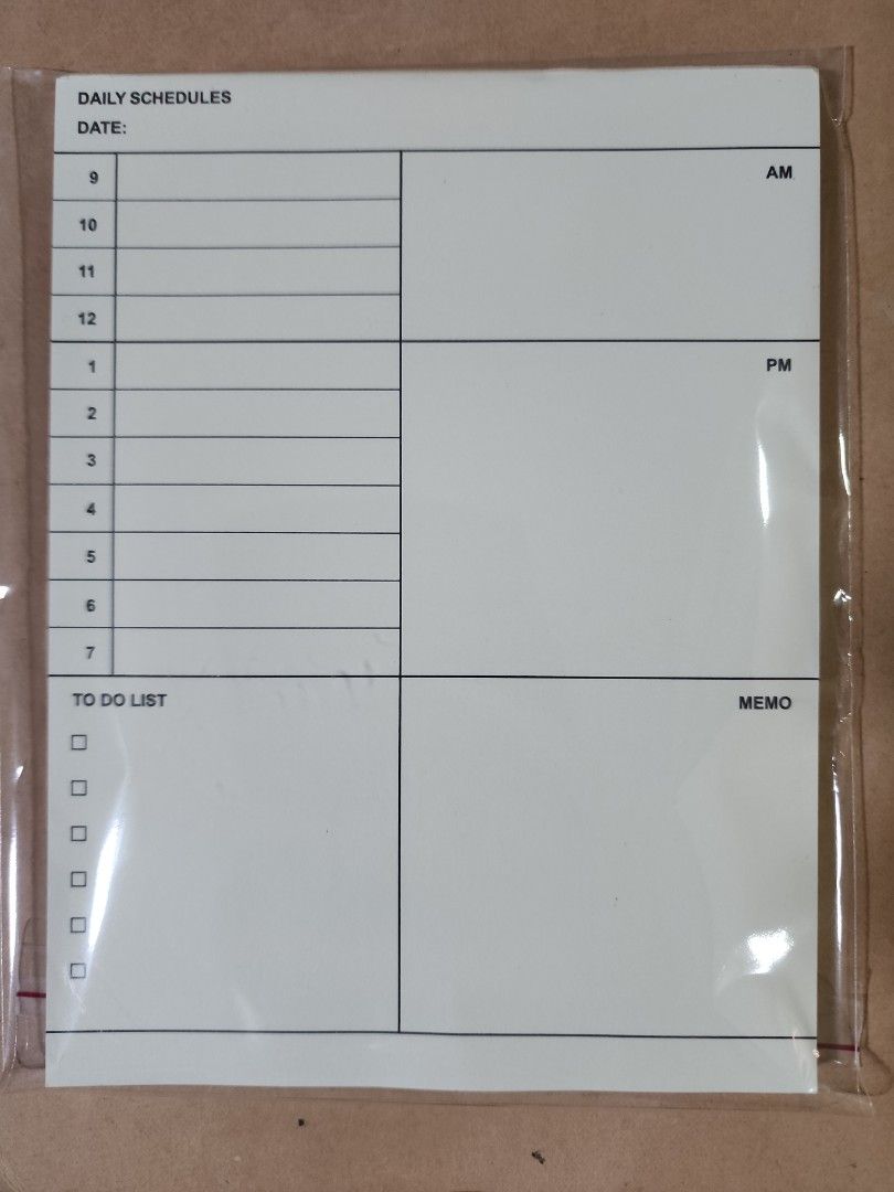 Daily scheldule planner (40+ pgs), Hobbies & Toys, Stationery & Craft ...