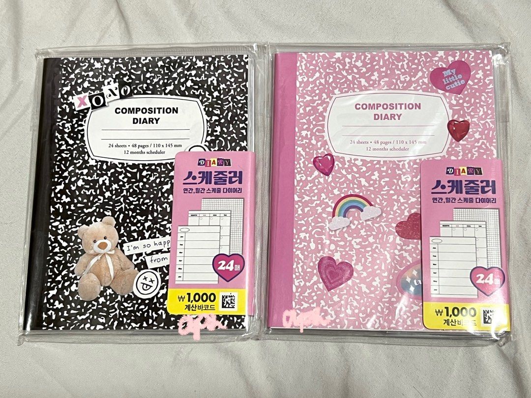 daiso korea composition diary planner, Hobbies & Toys, Stationary ...