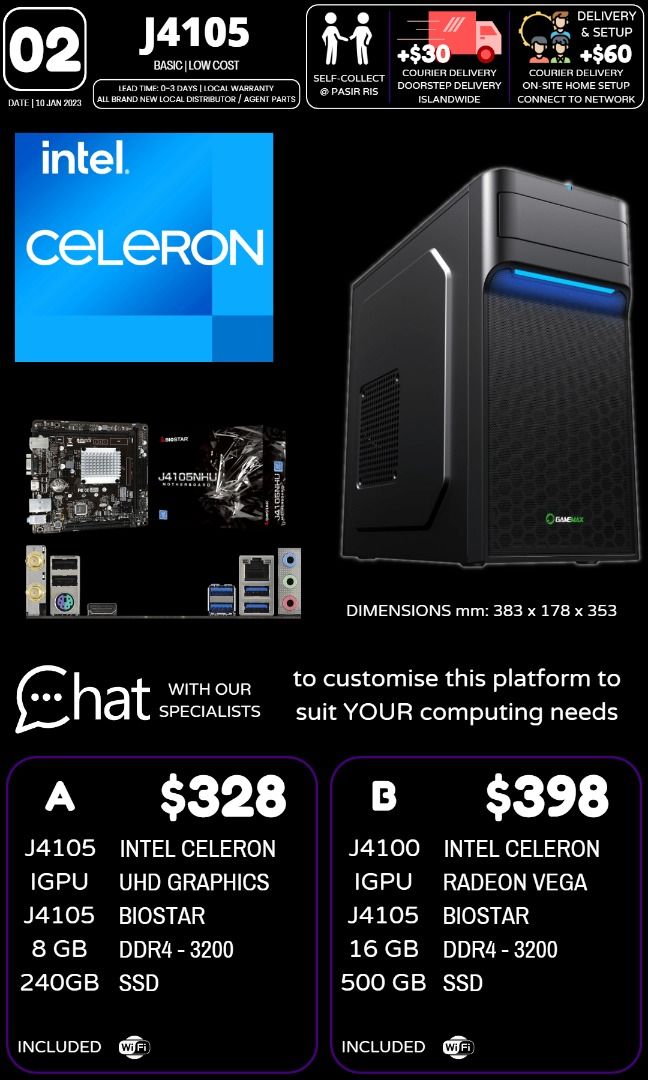 DESK10 COMPACT CHASSIS WORKSTATION DESKTOP PC WORKSTATION | WORK FROM ...