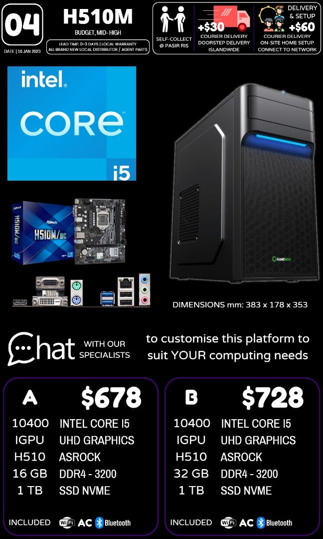 DESK10 COMPACT CHASSIS WORKSTATION DESKTOP PC WORKSTATION | WORK FROM ...