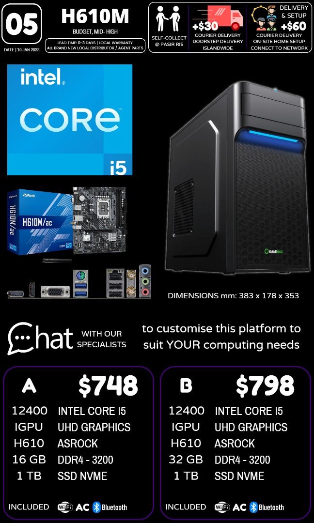 DESK10 COMPACT CHASSIS WORKSTATION DESKTOP PC WORKSTATION | WORK FROM ...