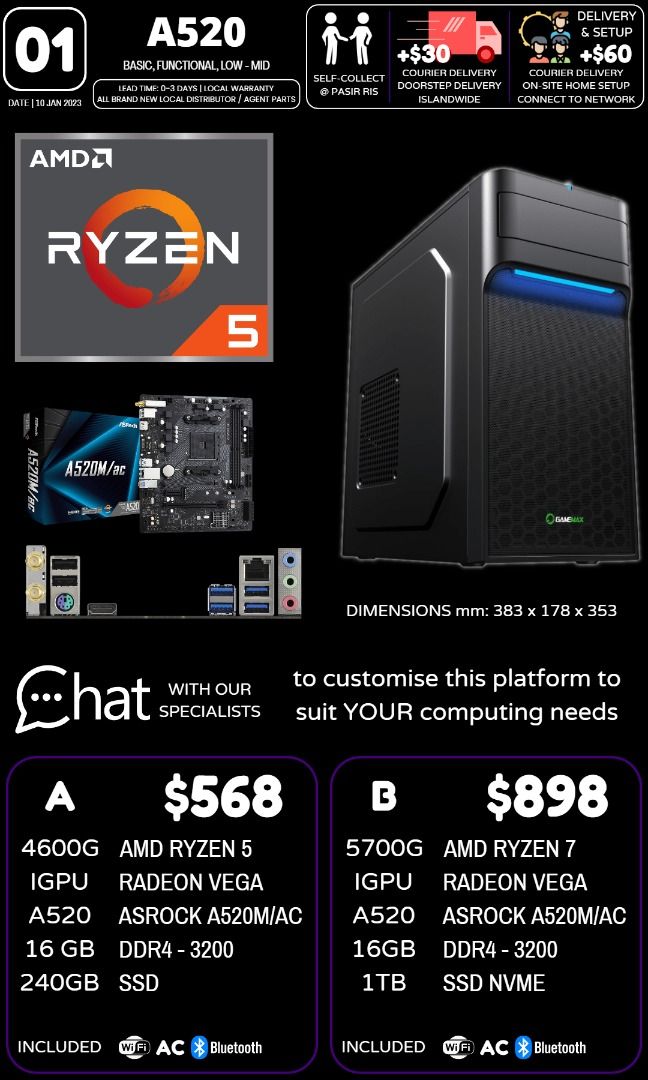 DESK10 COMPACT CHASSIS WORKSTATION DESKTOP PC WORKSTATION | WORK FROM ...