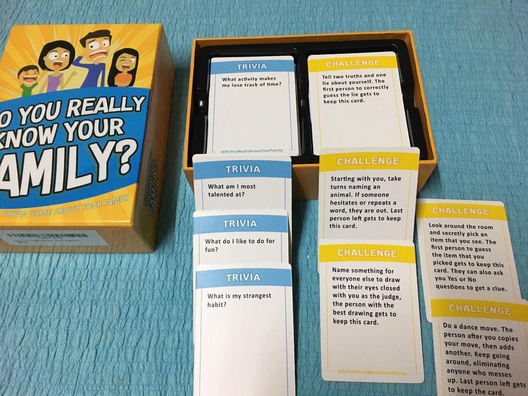 Do You Really Know Your Family? Card Game, Hobbies & Toys, Toys & Games ...
