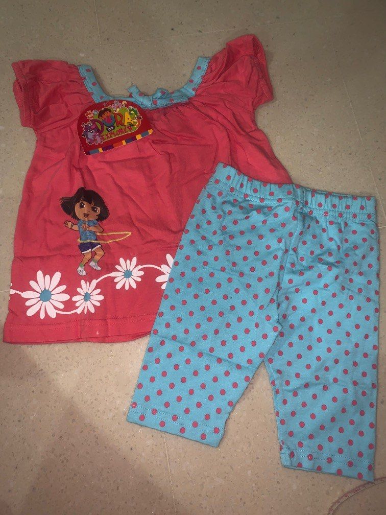 Dora The Explorer Top and Bottom Set 2T 3T 4T, Babies & Kids, Babies ...