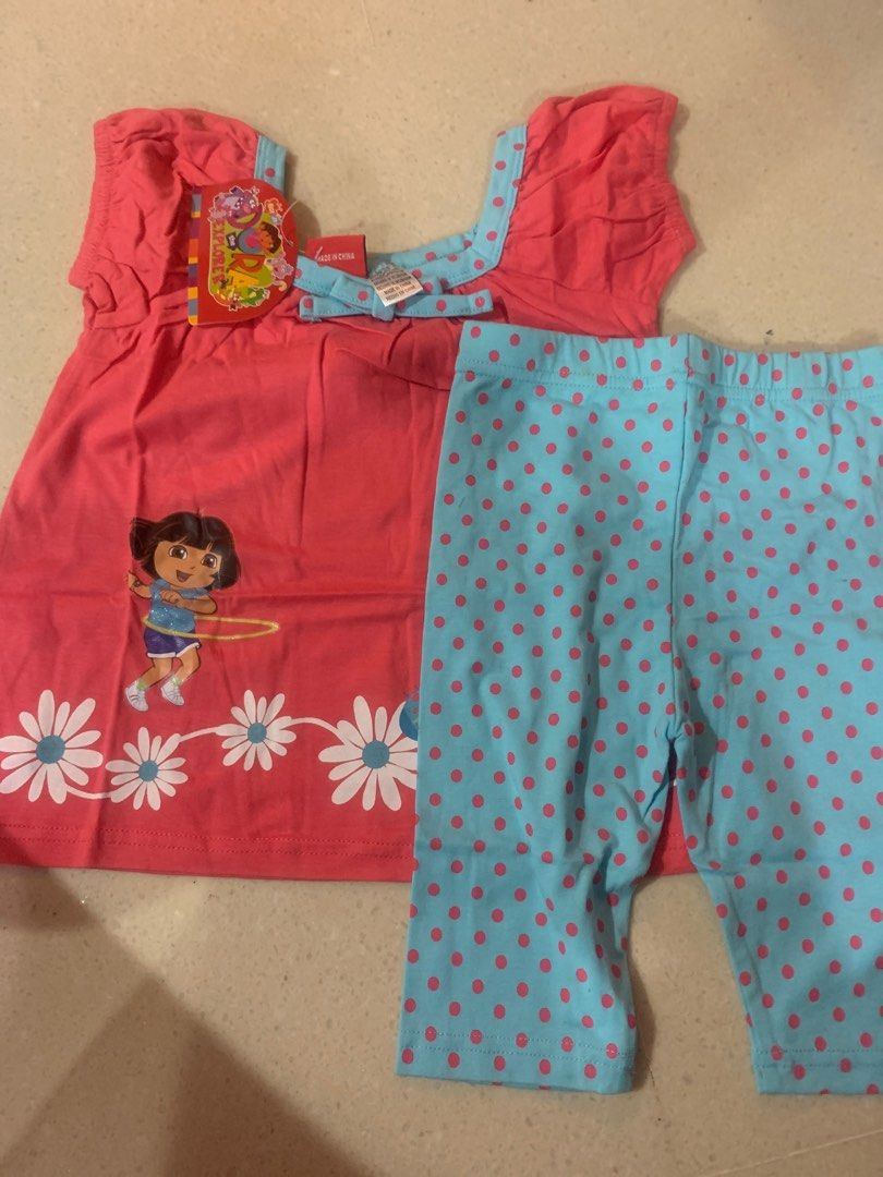 Dora The Explorer Top and Bottom Set 2T 3T 4T, Babies & Kids, Babies ...