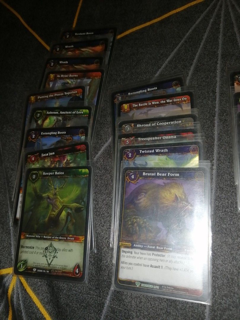 druid/treant tokens deck world of warcraft tcg, Hobbies & Toys, Toys ...