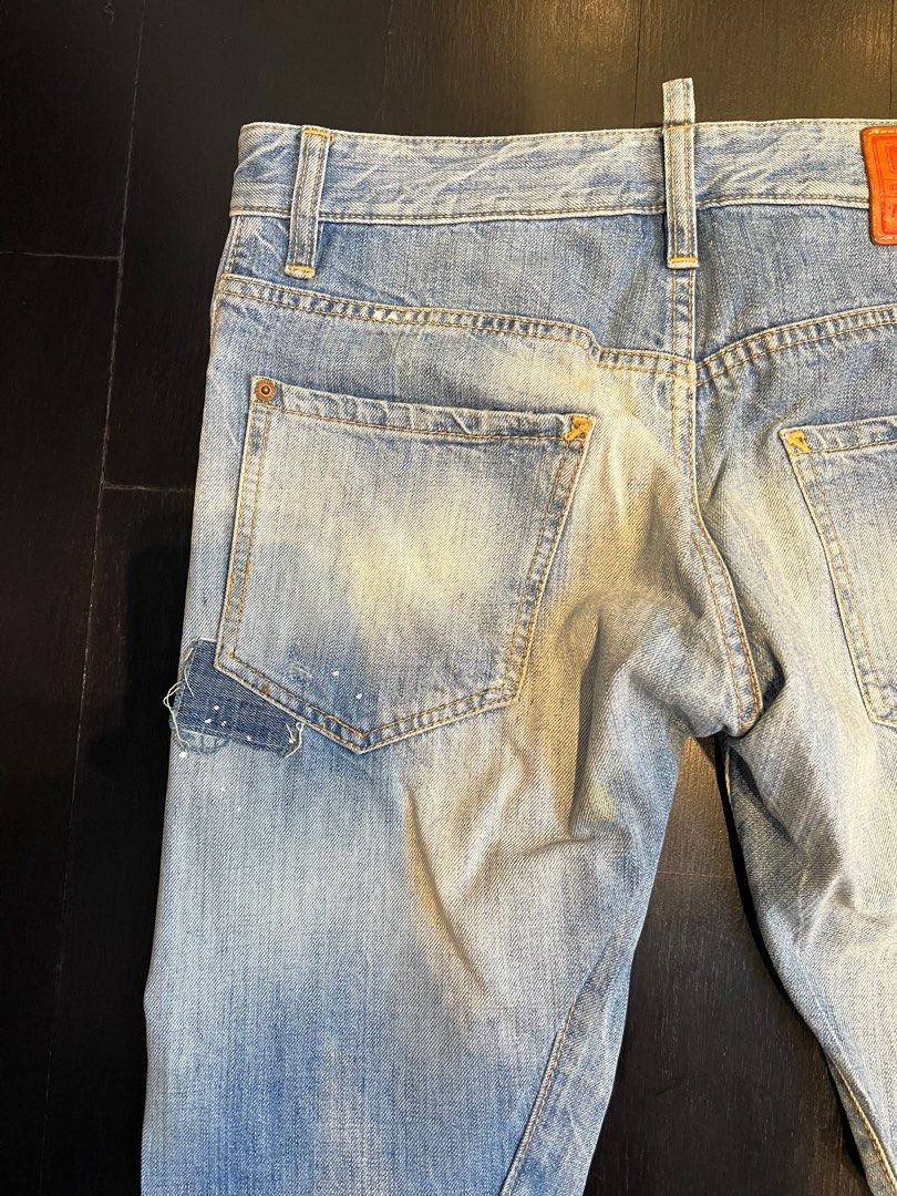 Dsquared Patches Work Jeans, Men's Fashion, Bottoms, Jeans on Carousell