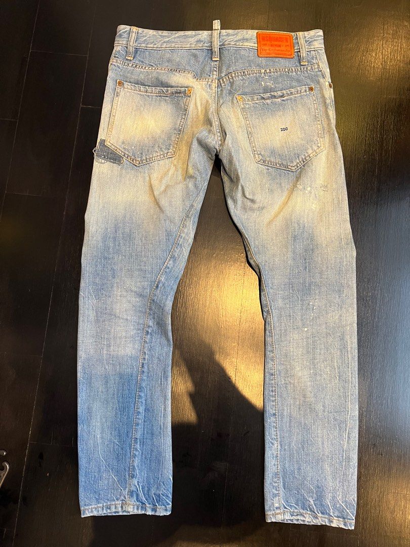 Dsquared Patches Work Jeans, Men's Fashion, Bottoms, Jeans on Carousell