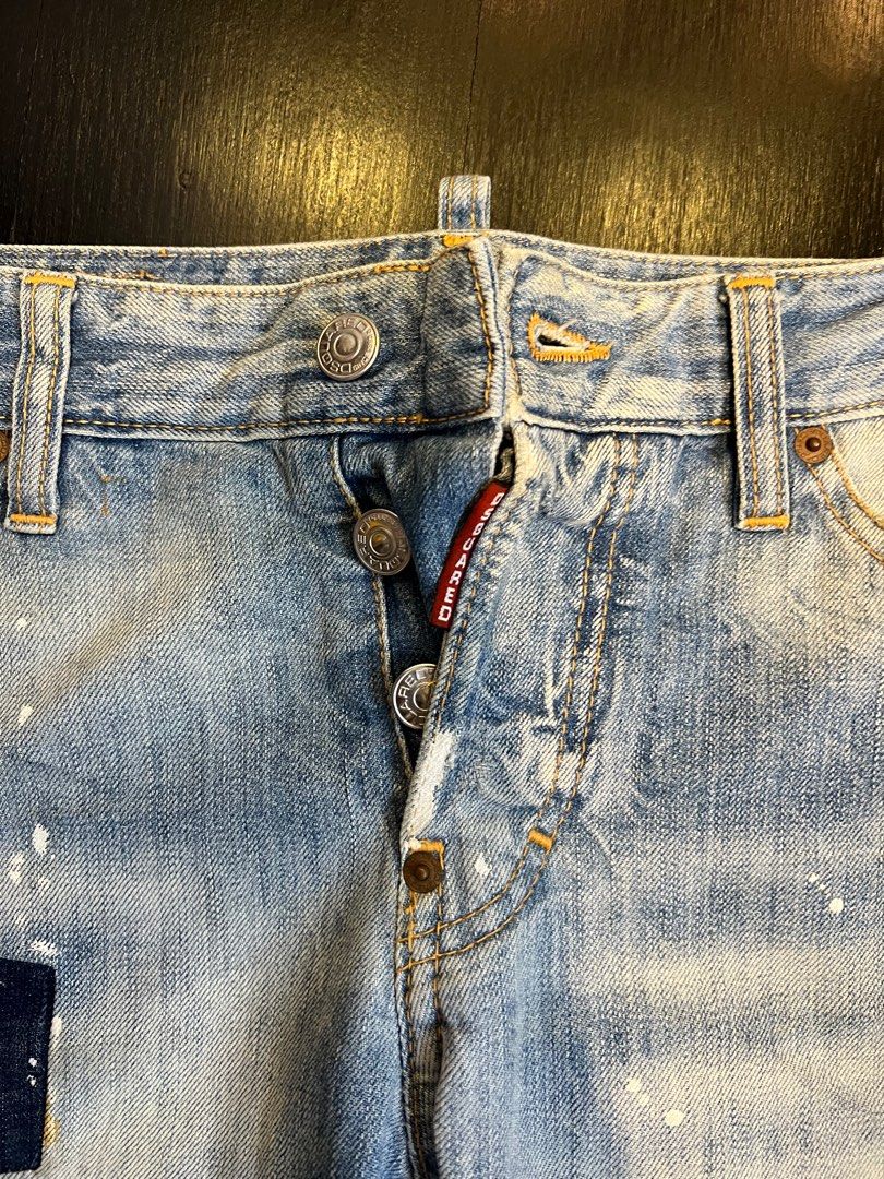 Dsquared Patches Work Jeans, Men's Fashion, Bottoms, Jeans on Carousell