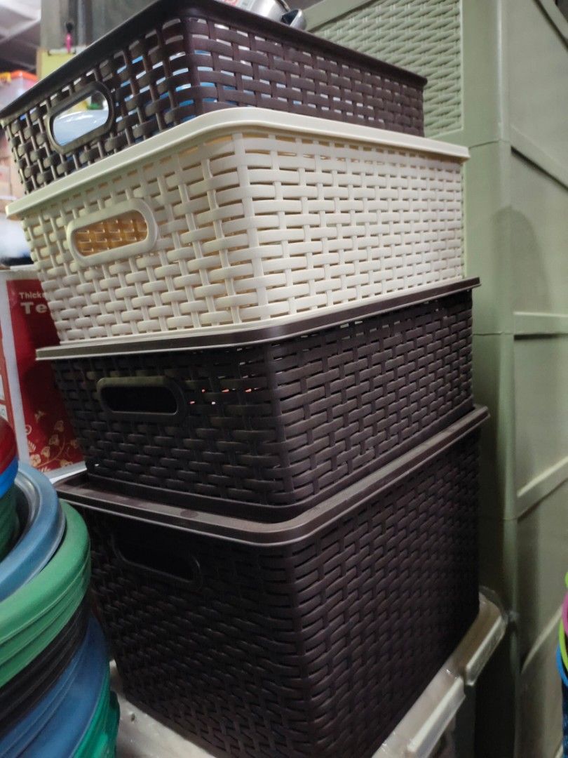 ECOTRAY RATTAN by Zooey, Furniture & Home Living, Home Improvement & Organization, Storage Boxes ...