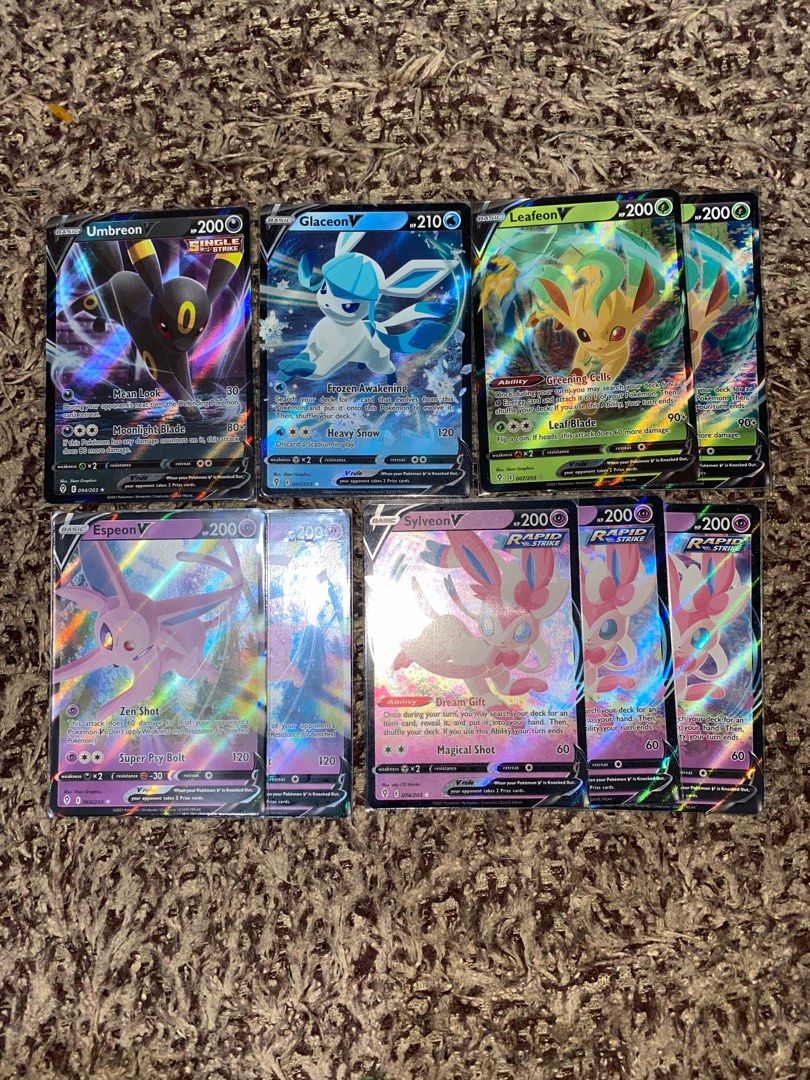 Eeveelution VMAX & V Cards - Pokemon TCG Evolving Skies (Umbreon ...