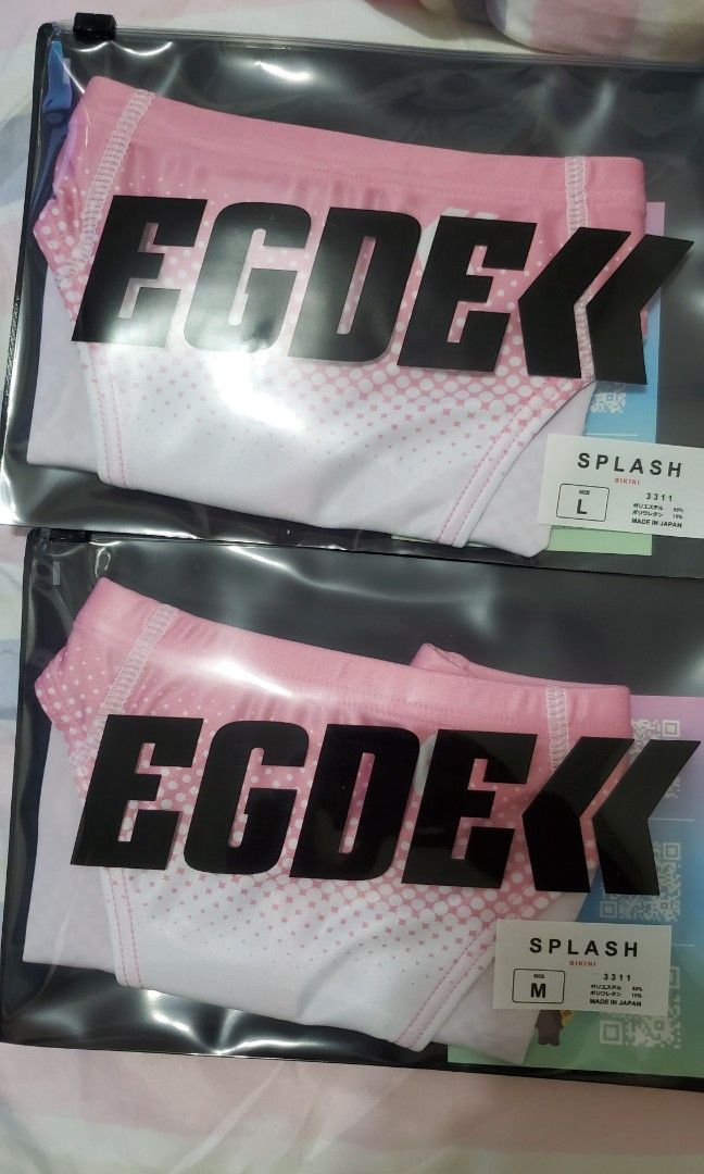 EGDE Splash bikini M,L size pink x white, 男裝, 褲＆半截裙, 內褲 boxer - Carousell