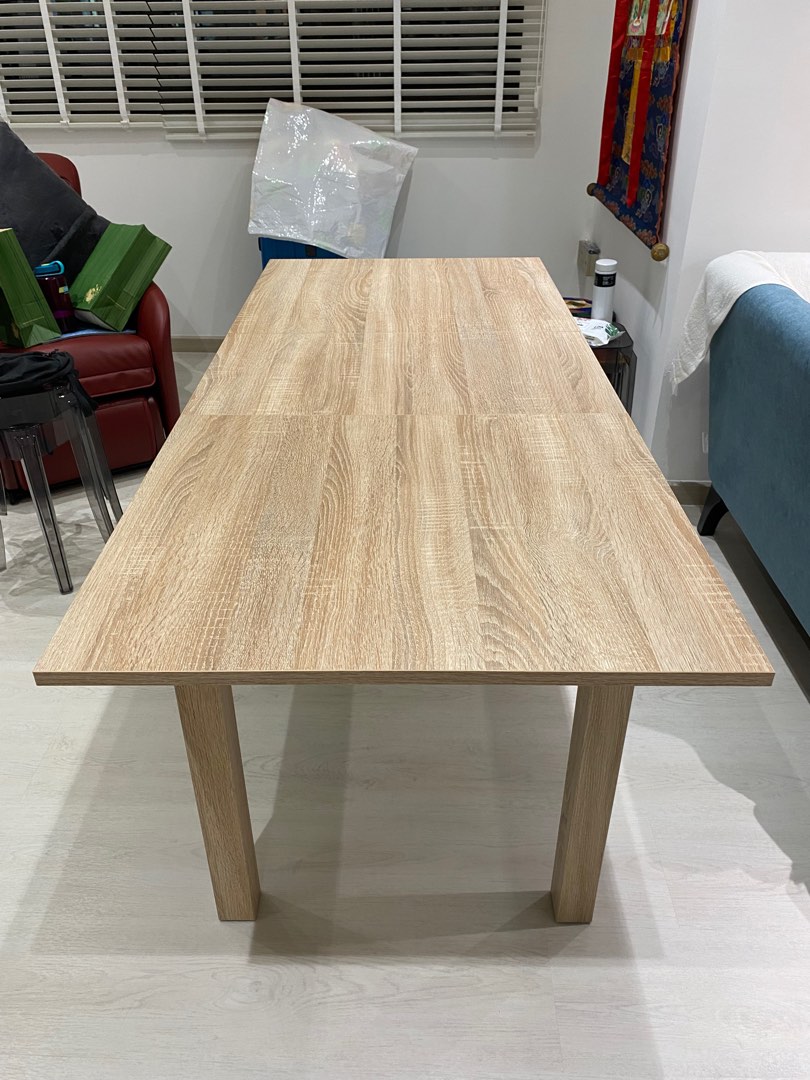 Extendable Oak Table 1.2m-1.6m, Furniture & Home Living, Furniture ...
