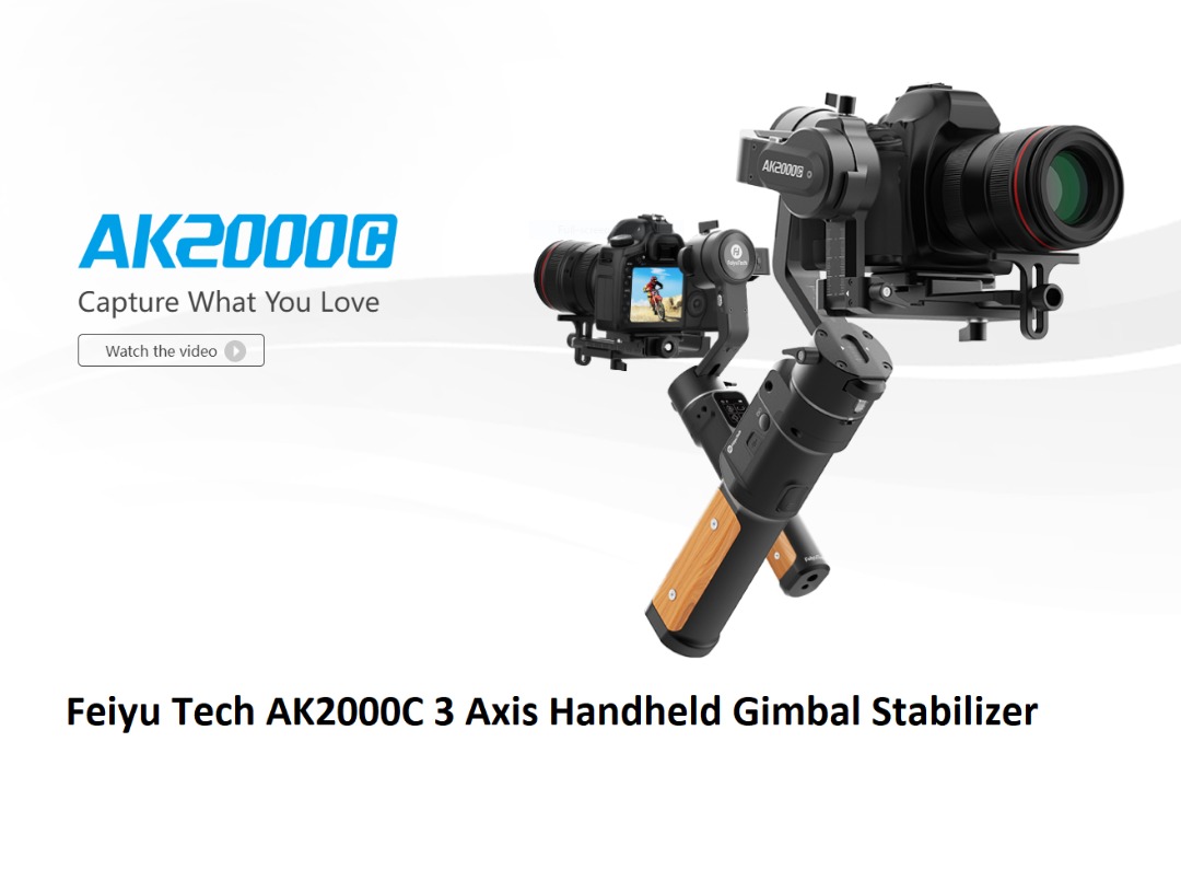 Feiyu Tech AK2000C 3 Axis Handheld Gimbal Stabilizer, Photography ...