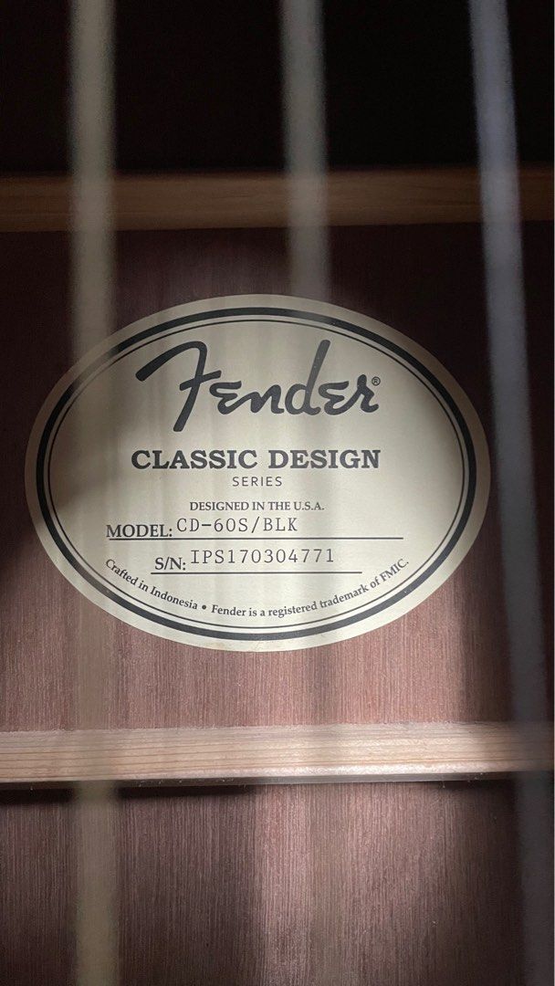 Fender Acoustic Guitar, Hobbies & Toys, Music & Media, Musical ...