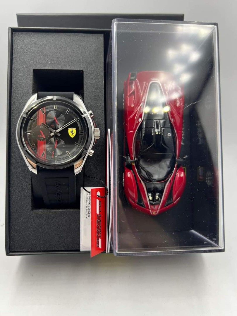 FERRARI GIFT SET DIE-CAST MODEL 46mm, Men's Fashion, Watches ...