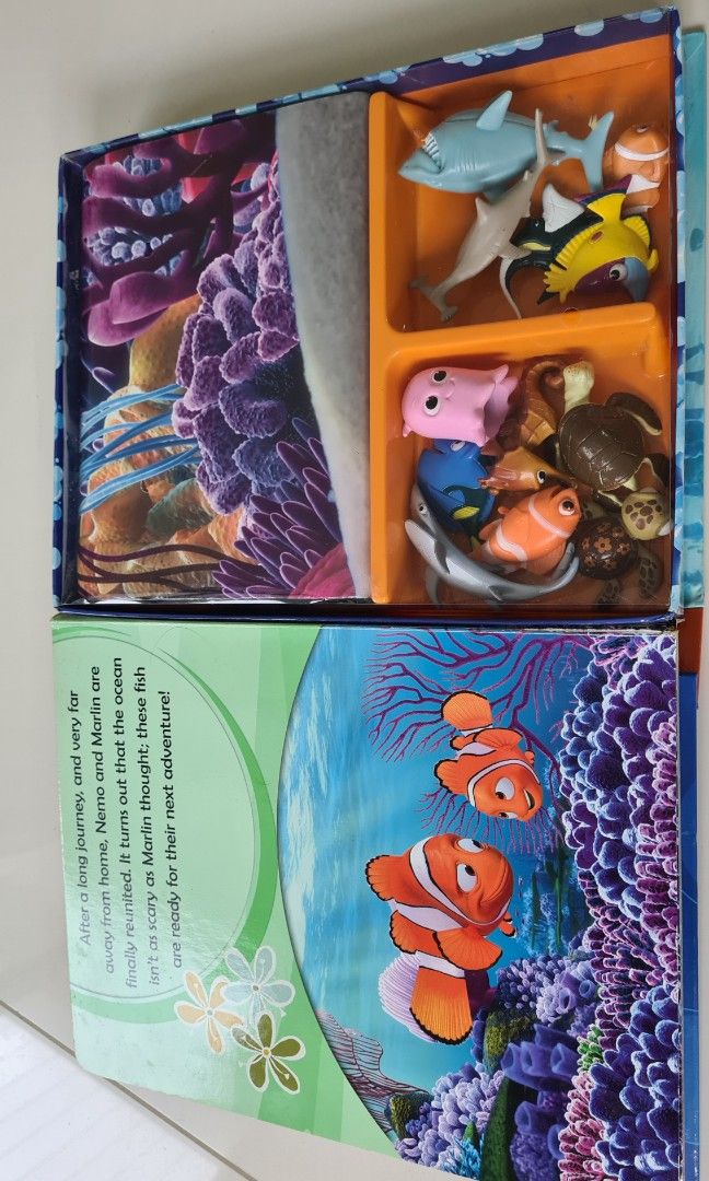 Finding Nemo book with figurines, Hobbies & Toys, Books & Magazines ...