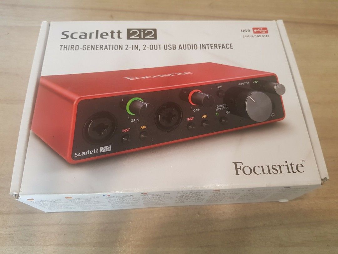 Focusrite Scarlett 2i2, 3rd Gen USB Audio Interface 2i2 Gen3, Audio ...