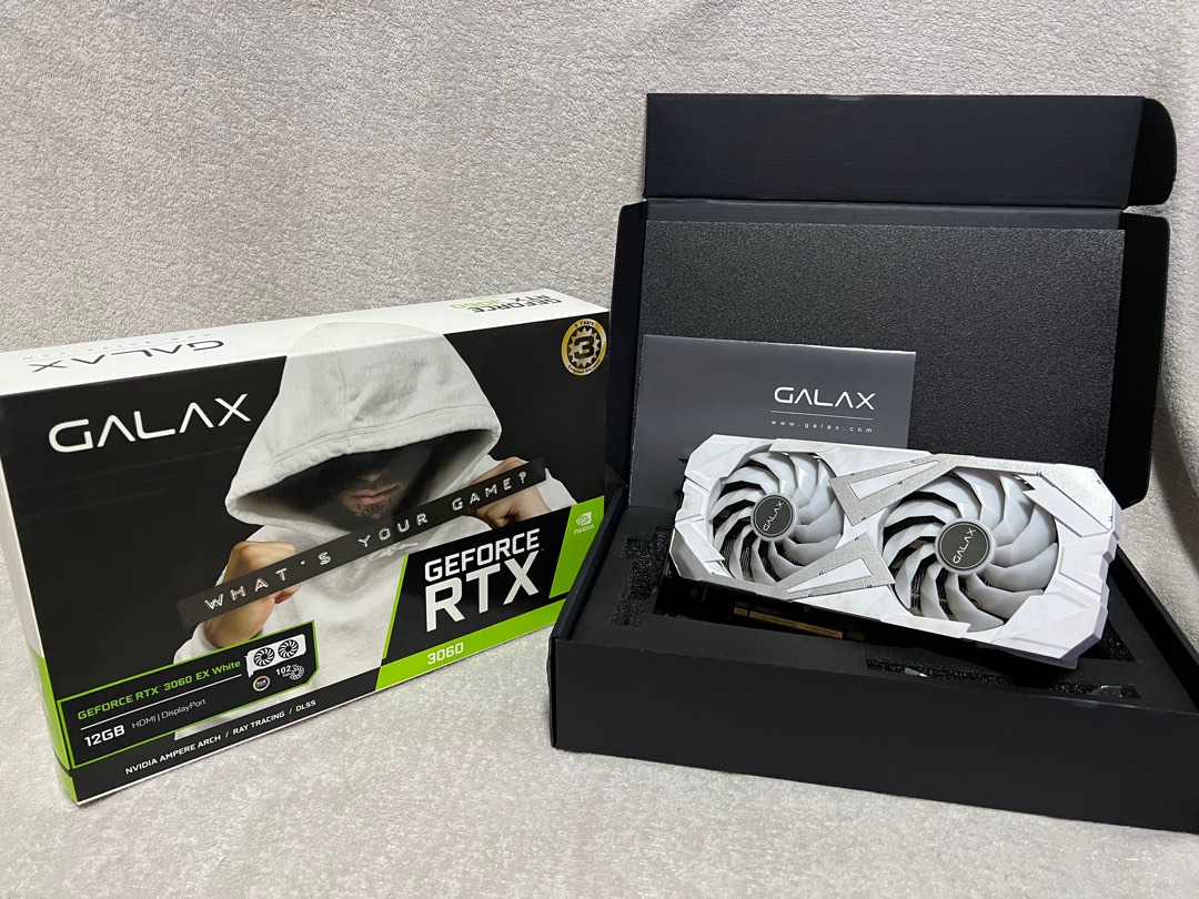 Galax RTX 3060 white dual 12gb, Computers & Tech, Desktops on Carousell