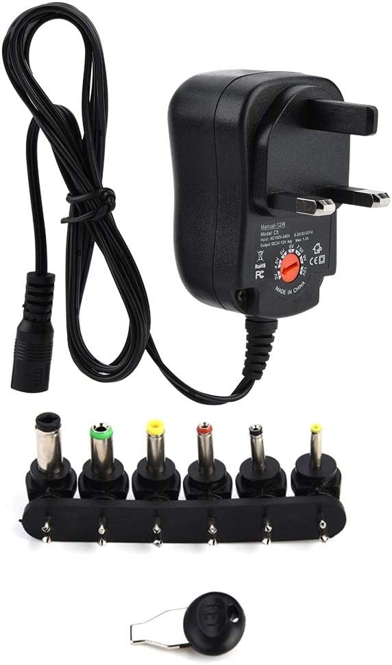 Garsent Power Adapter, 12V Universal Adapter AC to DC with 6 DC plugs ...