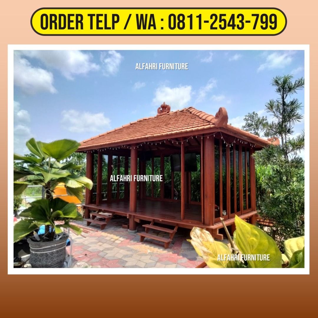 Gazebo Kayu 3x5 Meter Purwakarta | HP/WA: 0811-2543-799 | Raja Gazebo ...