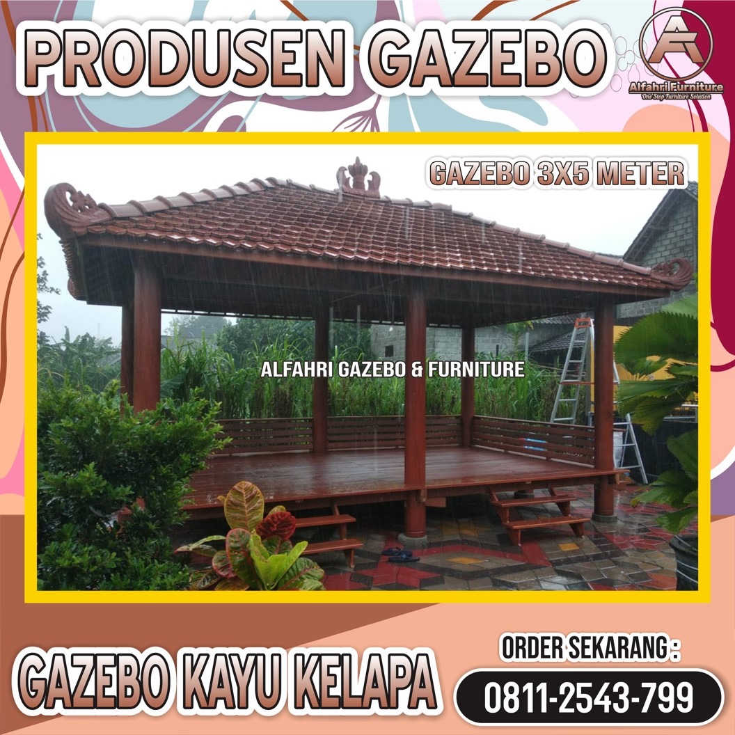 Gazebo Kayu 3x5 Meter Purwakarta | HP/WA: 0811-2543-799 | Raja Gazebo ...