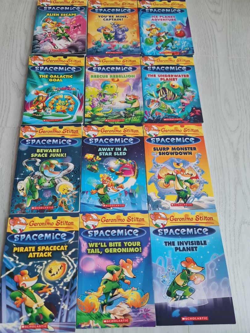 Full Set of 12 Geronimo Stilton Books - SpaceMice, Hobbies & Toys ...