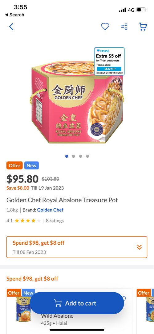 Golden chef royal abalone treasure pot, Food & Drinks, Packaged ...