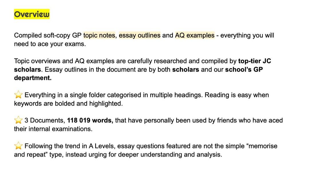 H1 GP | JC GENERAL PAPER NOTES, Hobbies & Toys, Books & Magazines ...