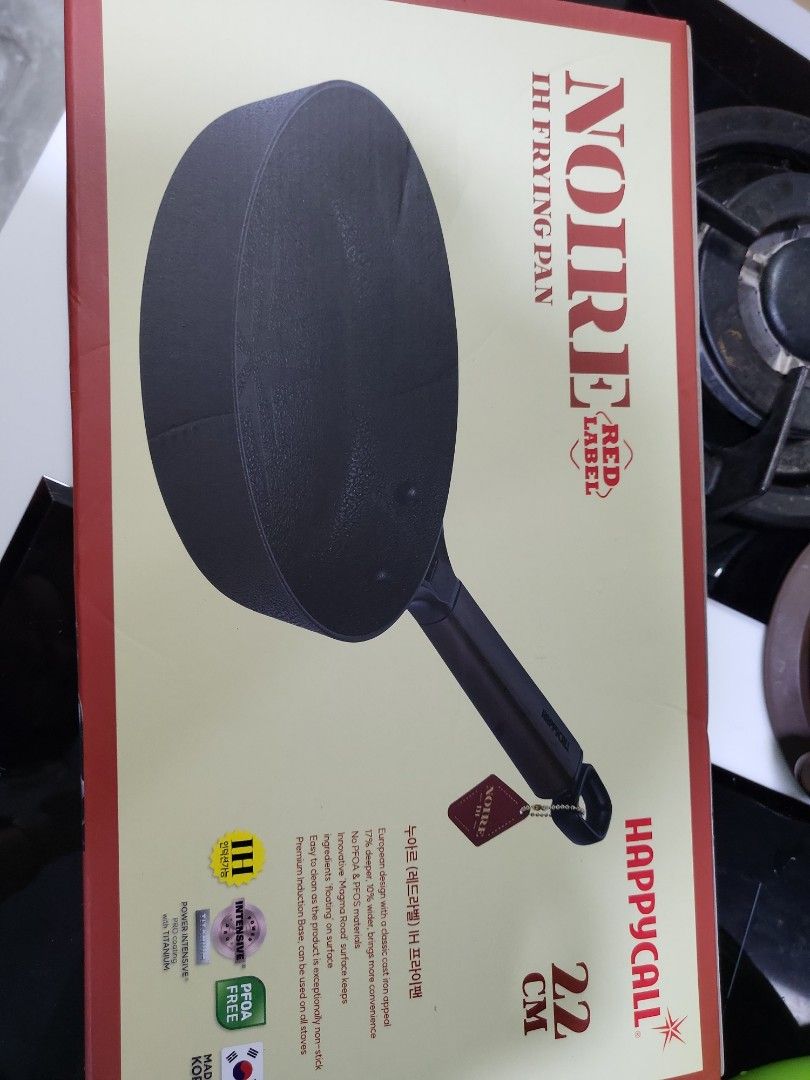 Happycall Noire IH Frying Pan, 22cm, Furniture & Home Living, Kitchenware & Tableware, Cookware ...