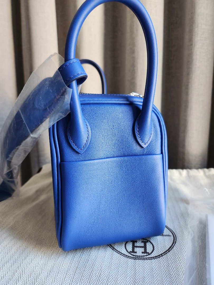 Hermes mini lindy blue royal verso phw U, Luxury, Bags & Wallets on ...