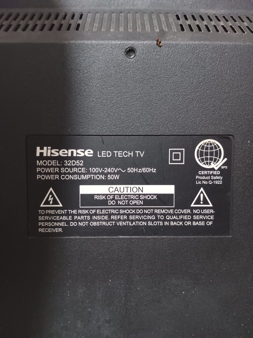 Hisense 32D52 LED TV 32 inches, TV & Home Appliances, TV ...