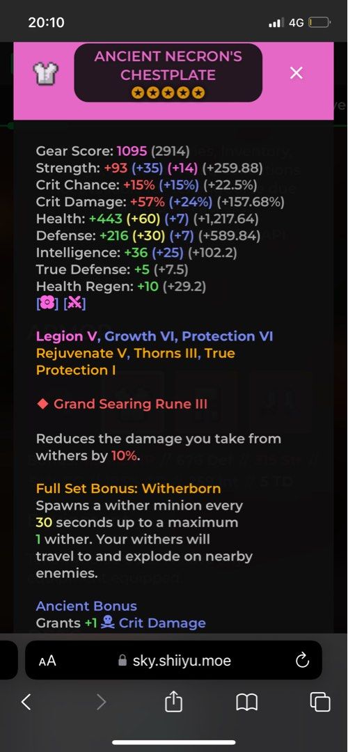 Hypixel Skyblock White Necron Armor, Video Gaming, Gaming Accessories ...