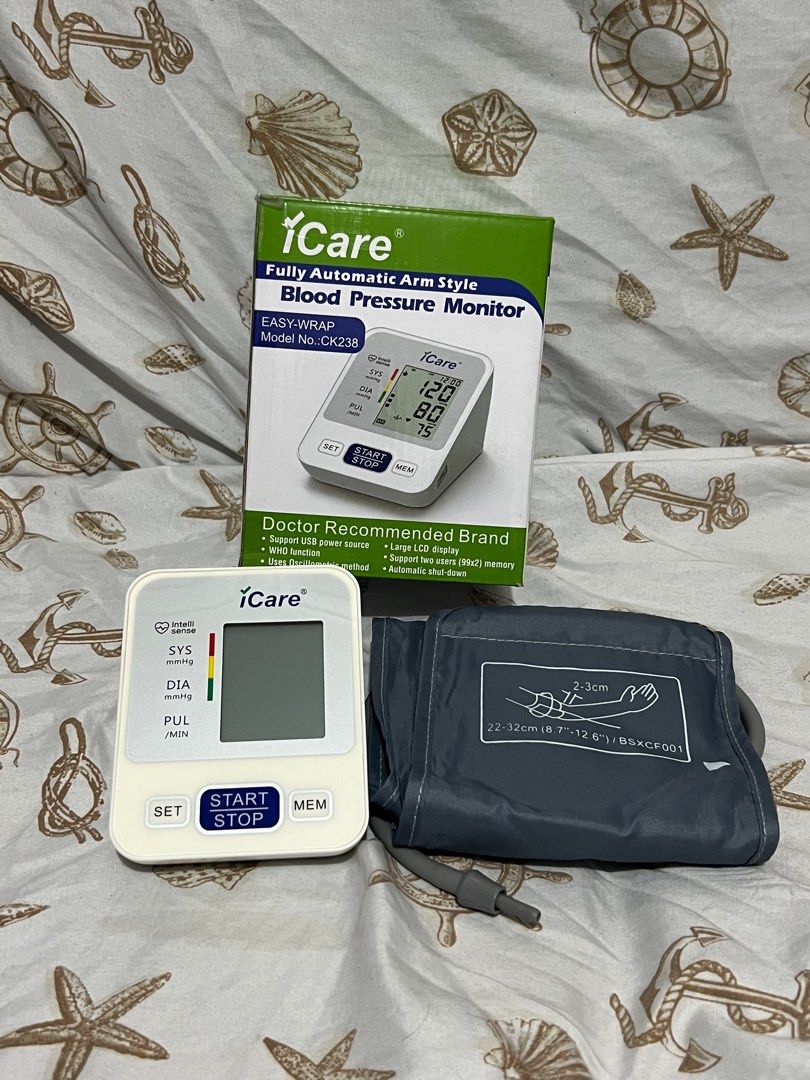 iCare Blood Pressure Monitor, Health & Nutrition, Health Monitors ...