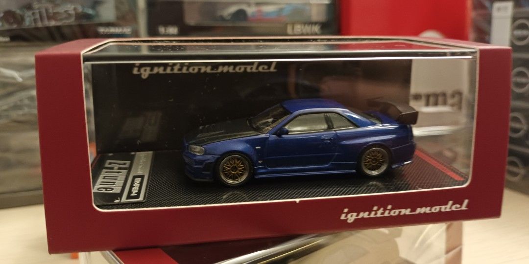 IG IGNITION MODEL 1:64 IG1869 Nissan Skyline GT-R R34 Z-tune Blue ...