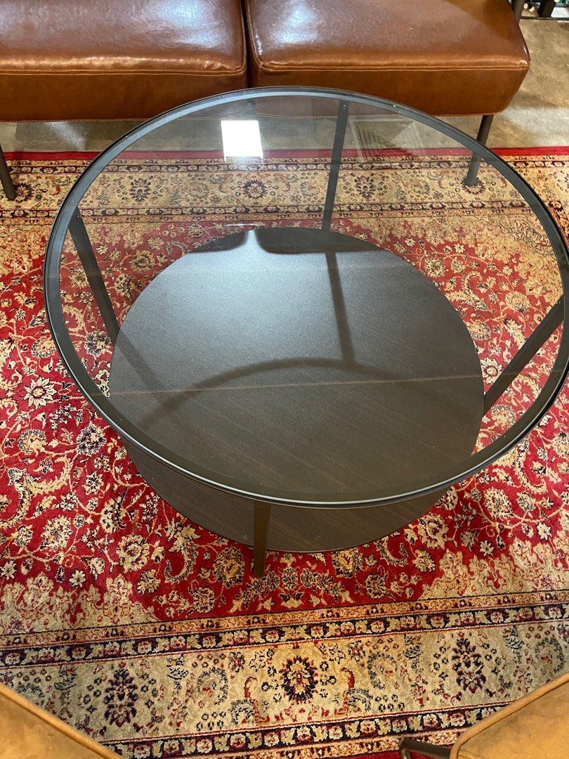 Ikea Round Glass Coffee Table, Furniture & Home Living, Furniture ...