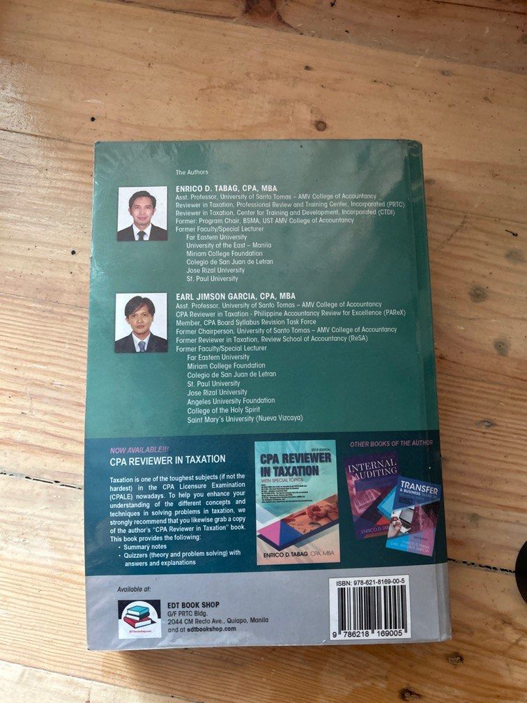 Income Taxation with Special Topics in Taxation by Enrico Tabag and ...