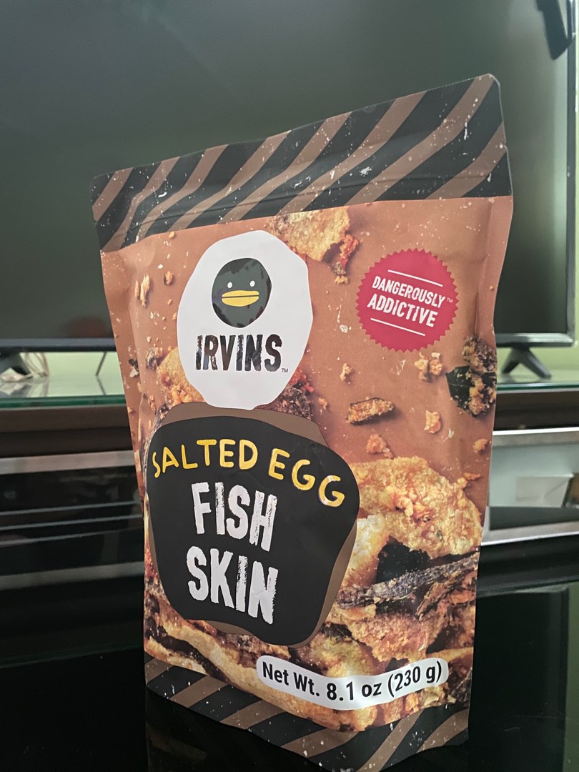 Irvins Salted Egg Fish Skin (230g), Food & Drinks, Packaged & Instant ...