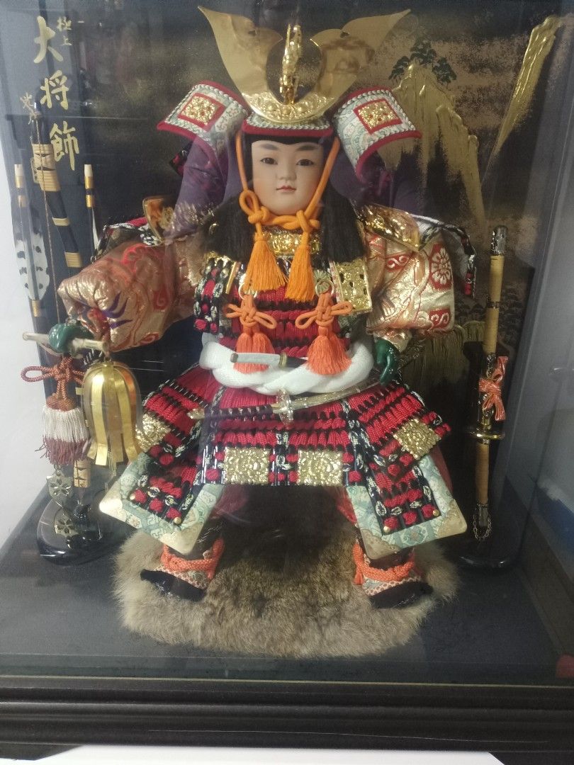 Japanese warrior doll big w/ glass case, Hobbies & Toys, Memorabilia ...