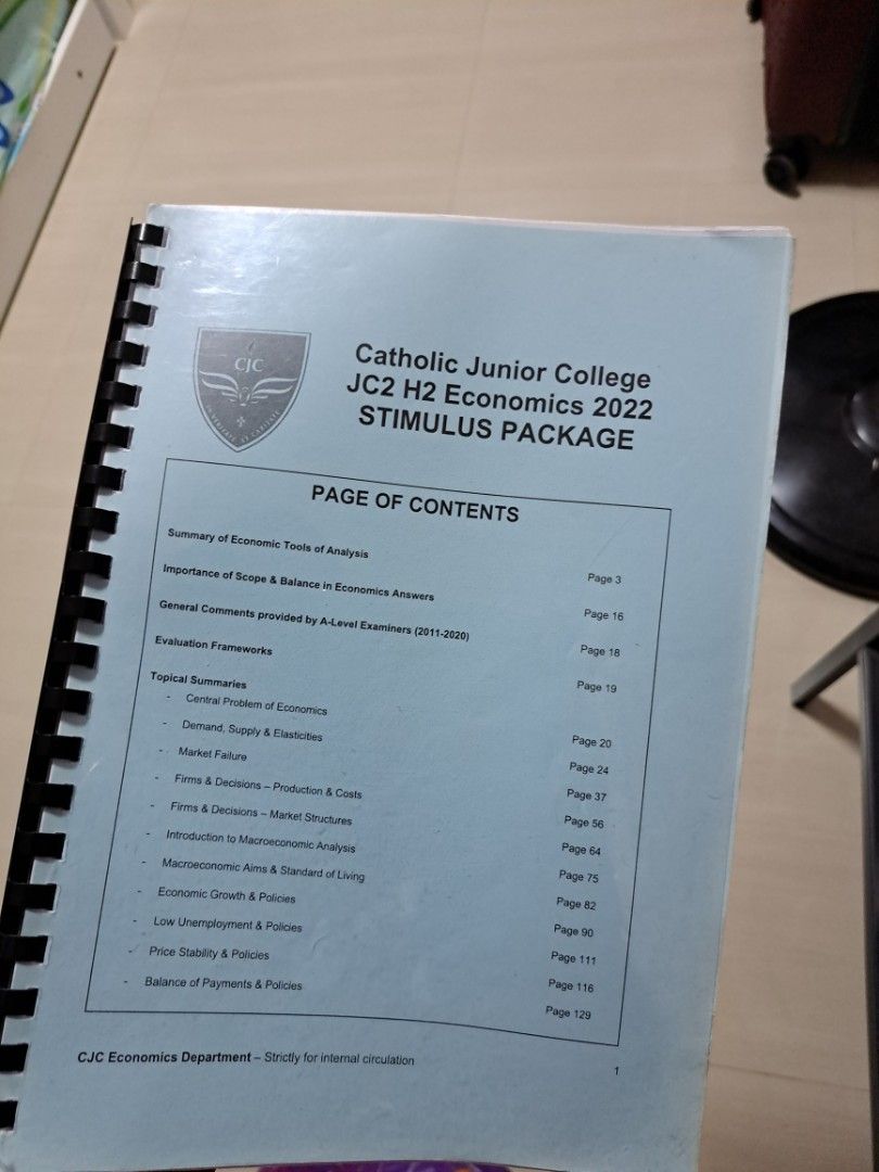 JC h2 economics summary notes, Hobbies & Toys, Books & Magazines ...