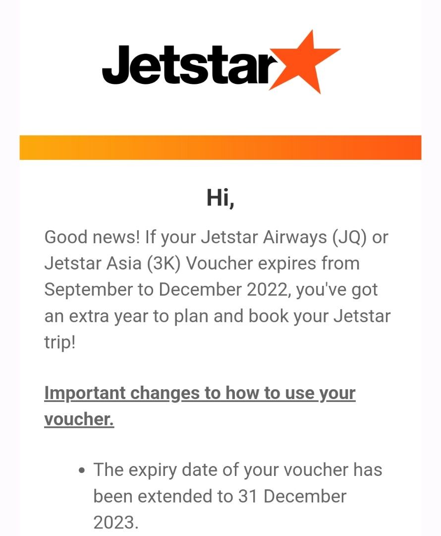 Jetstar Voucher for sale, Tickets & Vouchers, Flights & Overseas ...