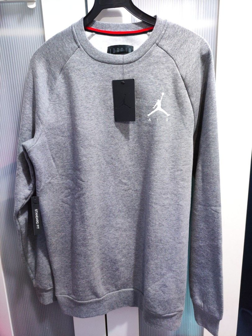 Jordan Plus Logo Sweatshirt In Grey, Men's Fashion, Tops & Sets ...