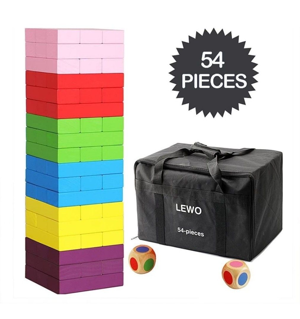 Jumbo 54cm Tall Wooden Jenga - 54pcs, Hobbies & Toys, Toys & Games on ...