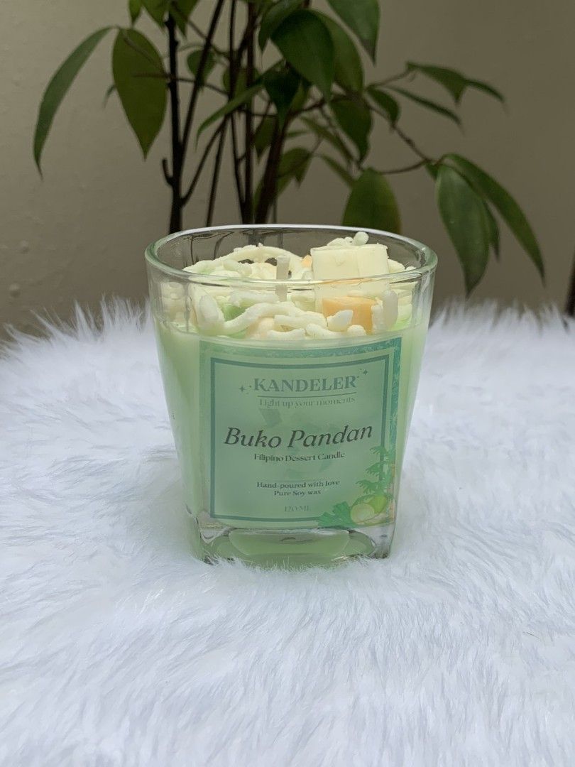 Kandeler Buko Pandan | Filipino Dessert Candle 120ML, Beauty & Personal ...